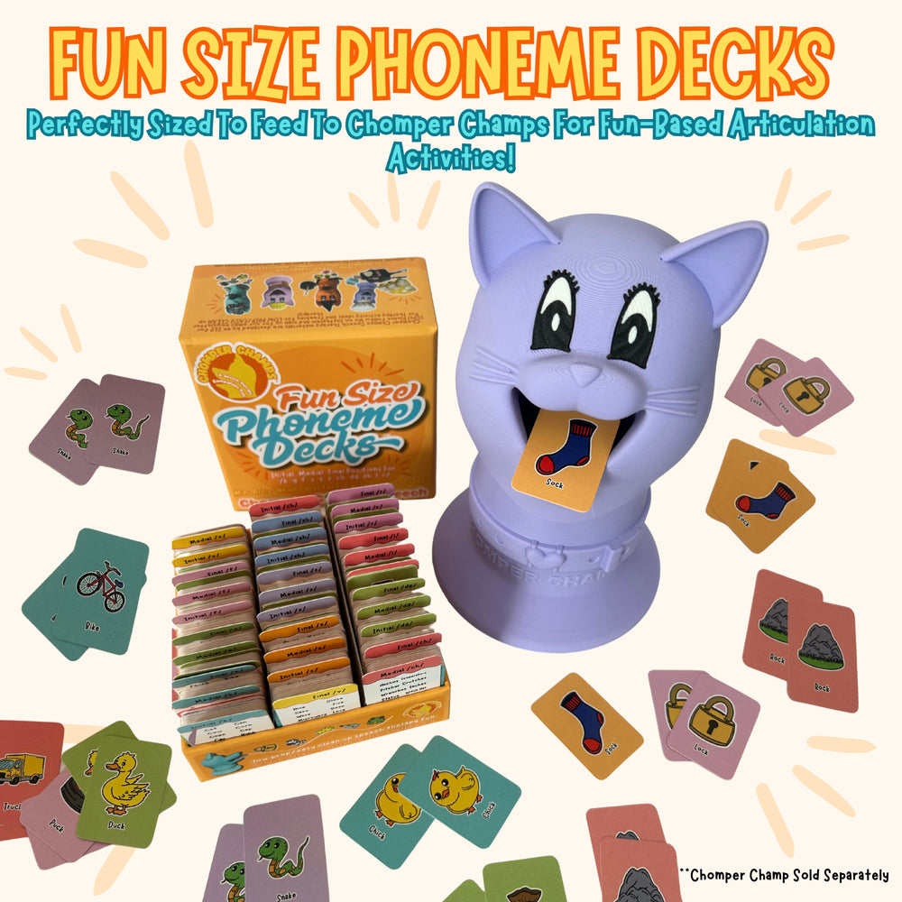 Fun Size Phoneme Deck - Mini Articulation Cards – Chomper Champs Speech